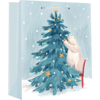 Подаръчна торбичка XMAS Large Deluxe, 26x32x12 cm | Oplus Brands